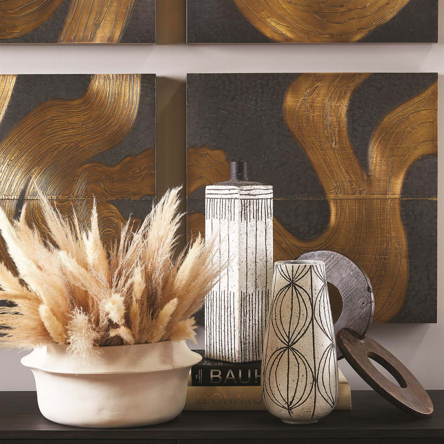 Global Views Graffiti Square Vase – Paynes Gray