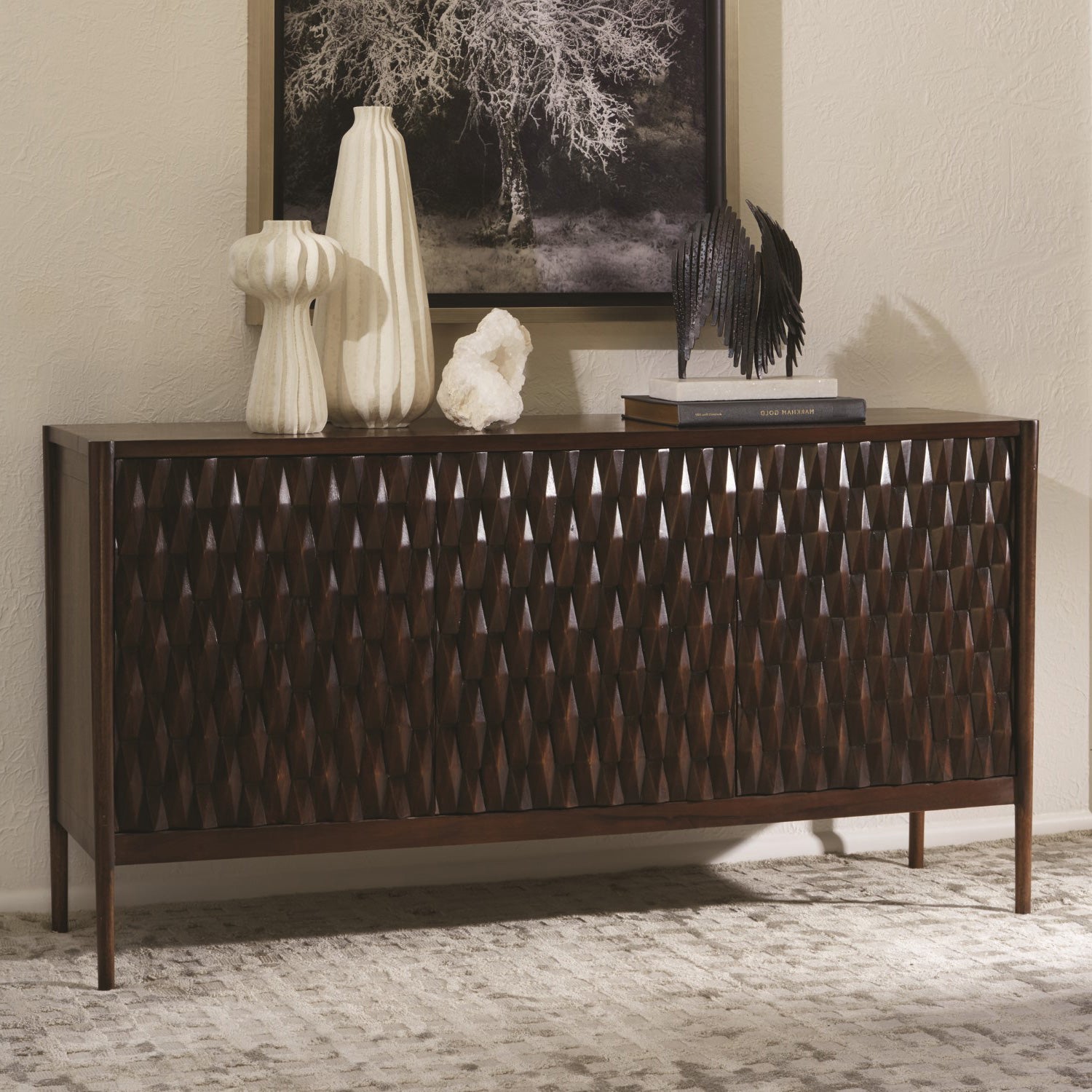 Studio A Kerf Cabinet – Paynes Gray