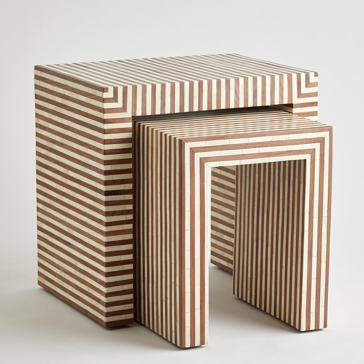 Global Views Sienna Nesting End Table – Paynes Gray