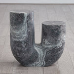 Global Views Marble Tube Accent Table – Paynes Gray