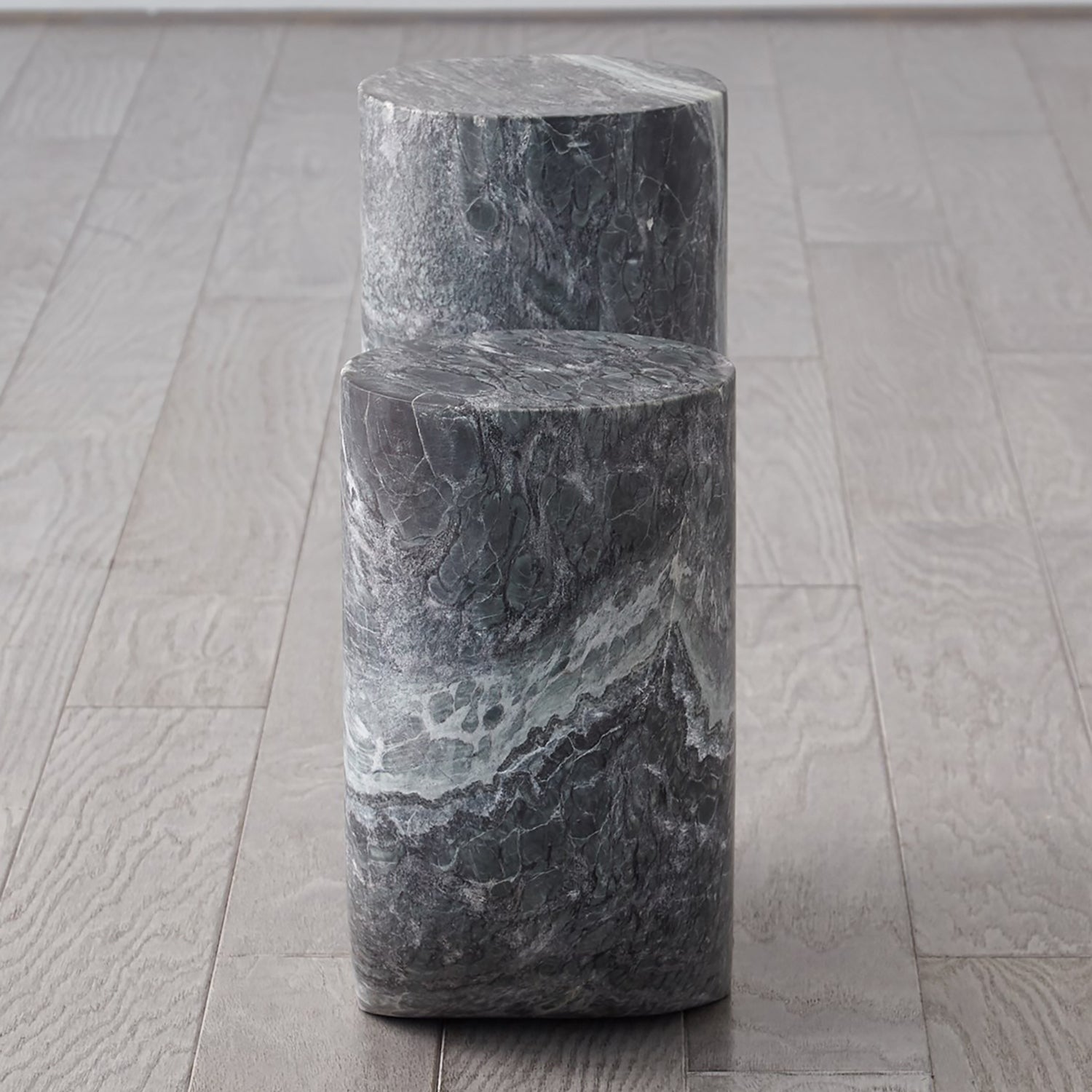 Global Views Marble Tube Accent Table – Paynes Gray