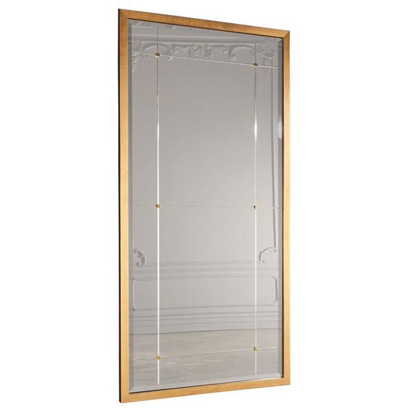 Global Views Beaumont Floor Mirror – Paynes Gray