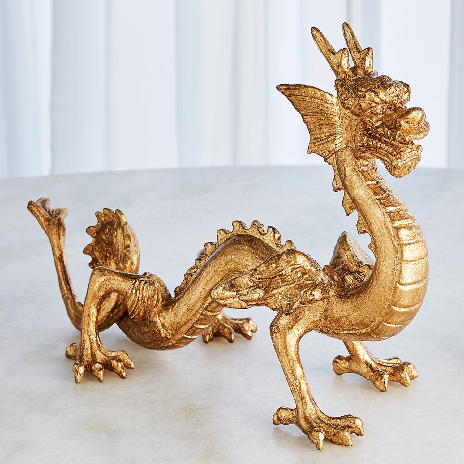 Global Views Standing Dragon Sculpture – Paynes Gray