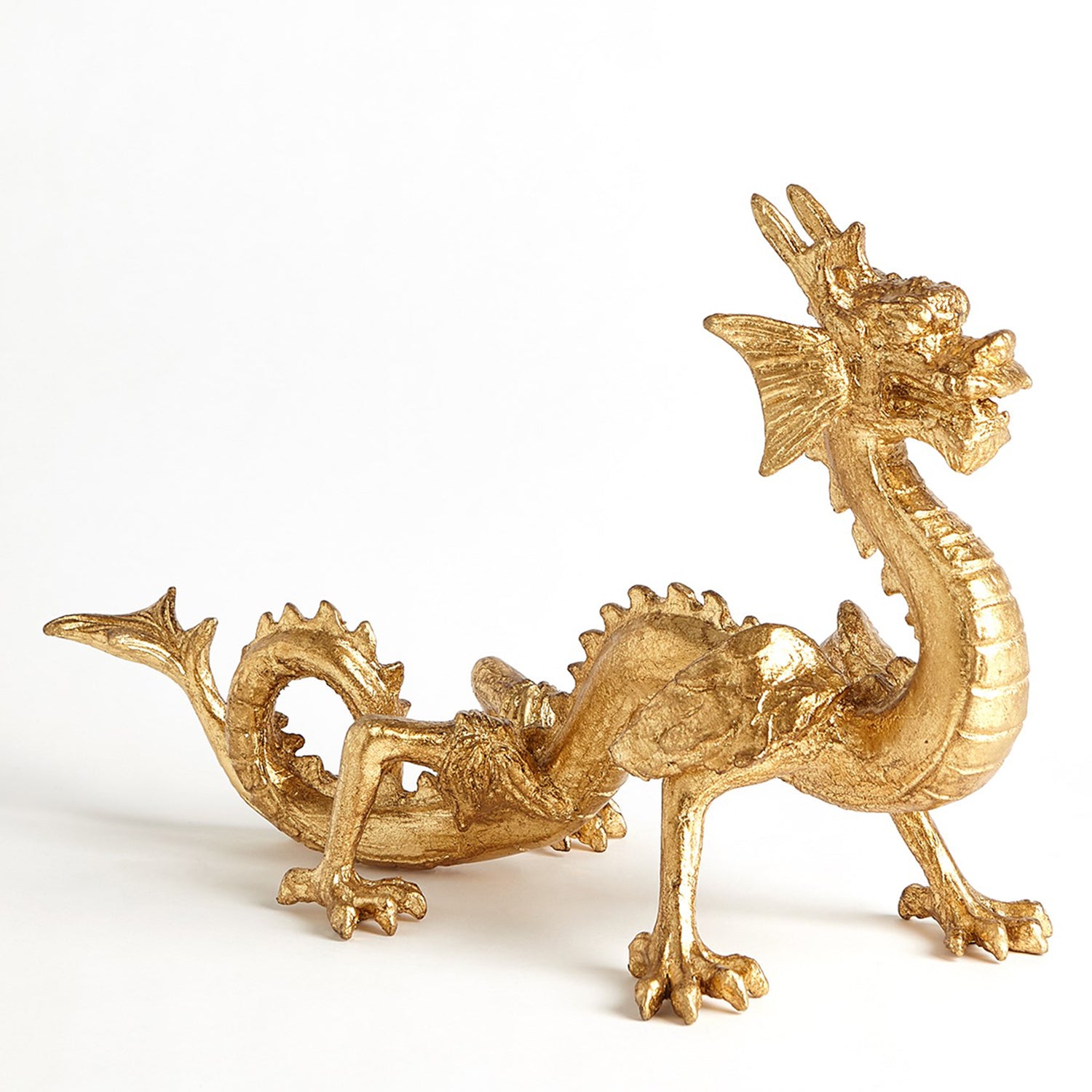 Global Views Standing Dragon Sculpture – Paynes Gray