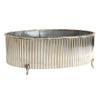 Global Views Corrugated Bamboo Cachepot – Paynes Gray