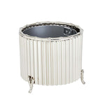 Global Views Corrugated Bamboo Cachepot – Paynes Gray