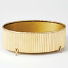 Global Views Corrugated Bamboo Cachepot – Paynes Gray