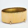 Global Views Corrugated Bamboo Cachepot – Paynes Gray
