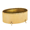 Global Views Corrugated Bamboo Cachepot – Paynes Gray