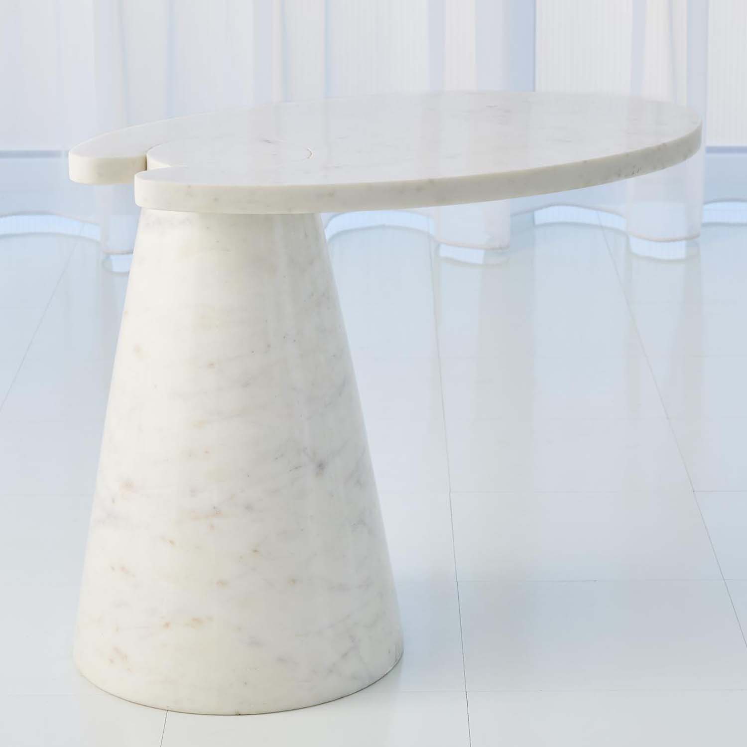 Global Views Cone Cantilever Table – Paynes Gray