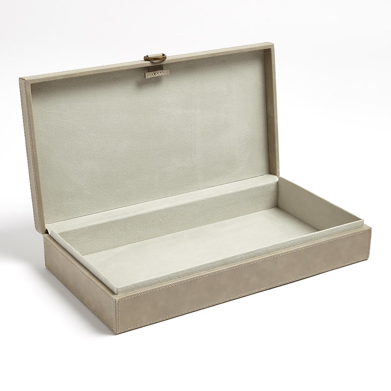 Global Views Marble Leather D Ring Box – Paynes Gray
