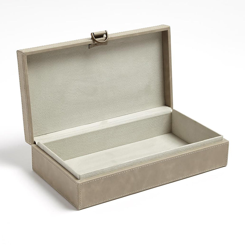 Global Views Marble Leather D Ring Box – Paynes Gray