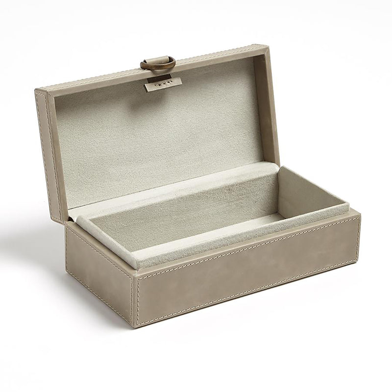 Global Views Marble Leather D Ring Box – Paynes Gray