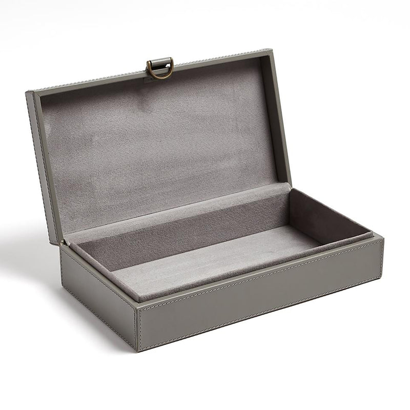 Global Views Marble Leather D Ring Box – Paynes Gray