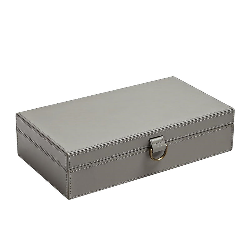 Global Views Marble Leather D Ring Box – Paynes Gray