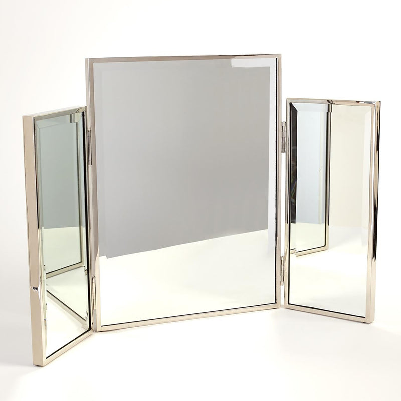 Global Views Tri-fold Vanity Mirror – Paynes Gray