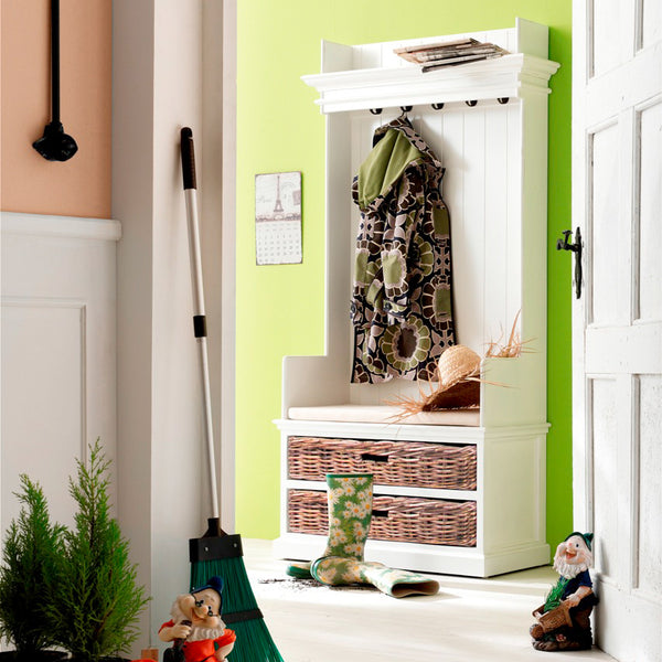 Beckton Basket Entryway Hall Tree – Paynes Gray