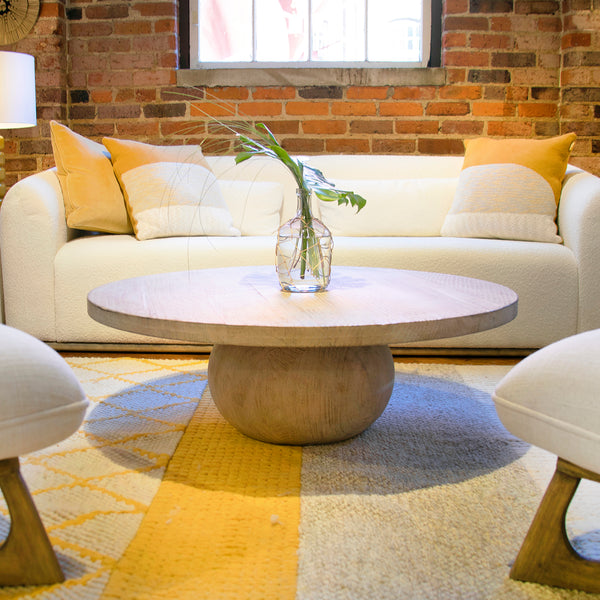 Sophia Round Ball Base Coffee Table – Paynes Gray