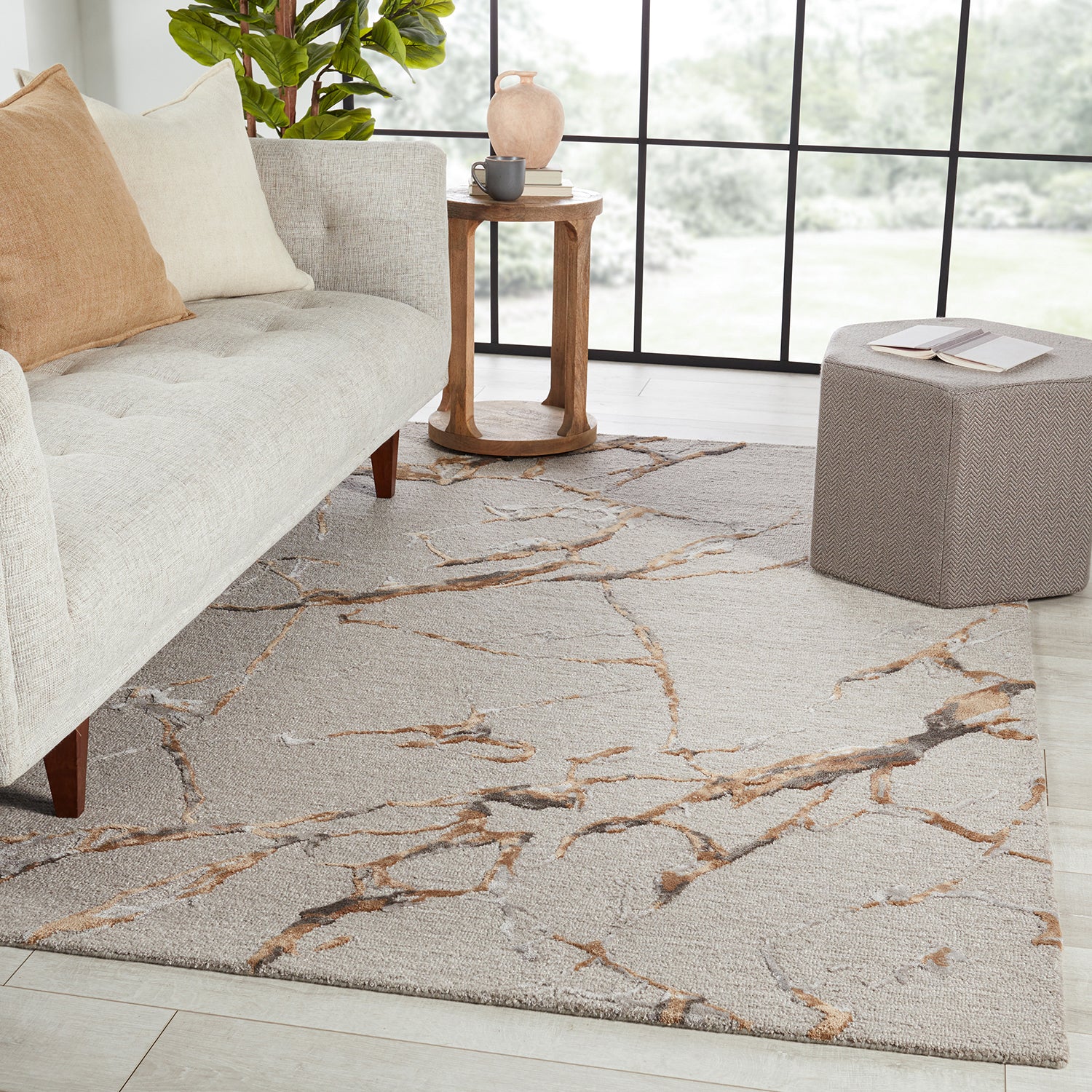 Jaipur Living Fragment Shattered Hand Tufted Rug – Paynes Gray