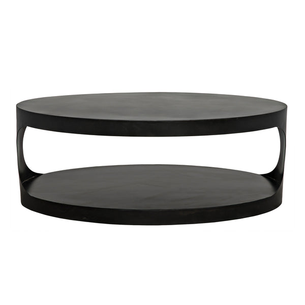 Noir Eclipse Oval Coffee Table – Paynes Gray