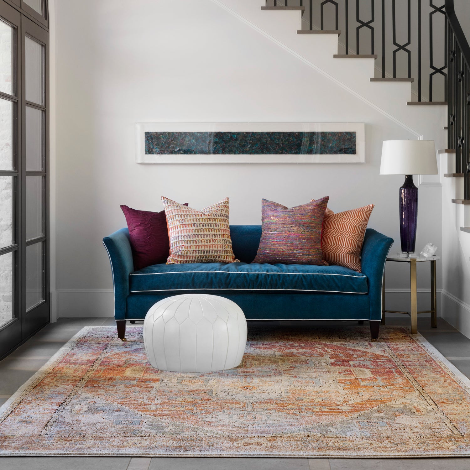 Loloi Javari Medallion Power Loomed Rug – Paynes Gray