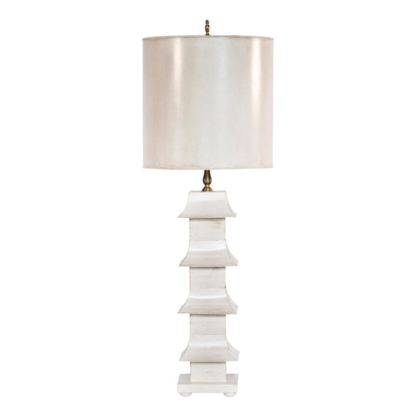 Worlds Away Tole Pagoda Table Lamp – Paynes Gray