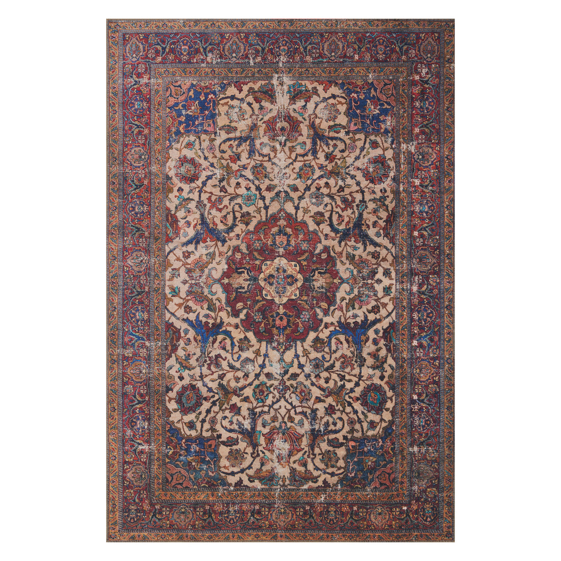 Loloi Loren Sand/Multi Power Loomed Rug
