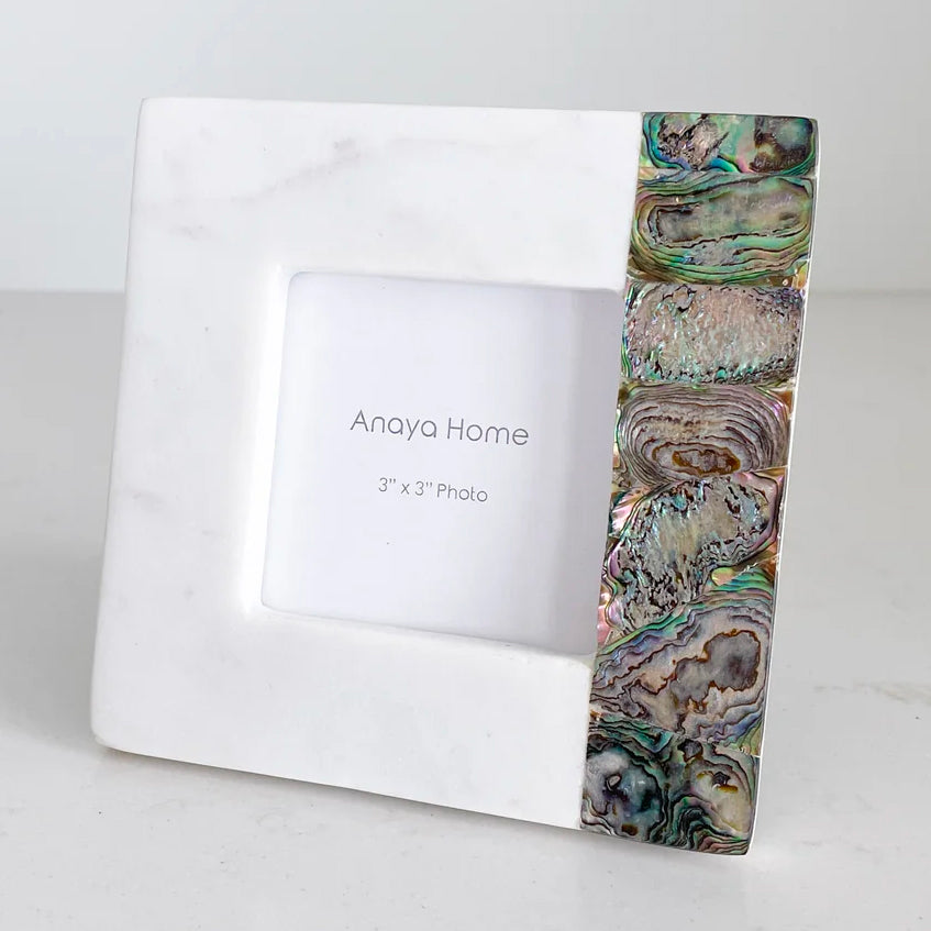 Anaya Mother of Pearl Marble Picture Frame – Paynes Gray
