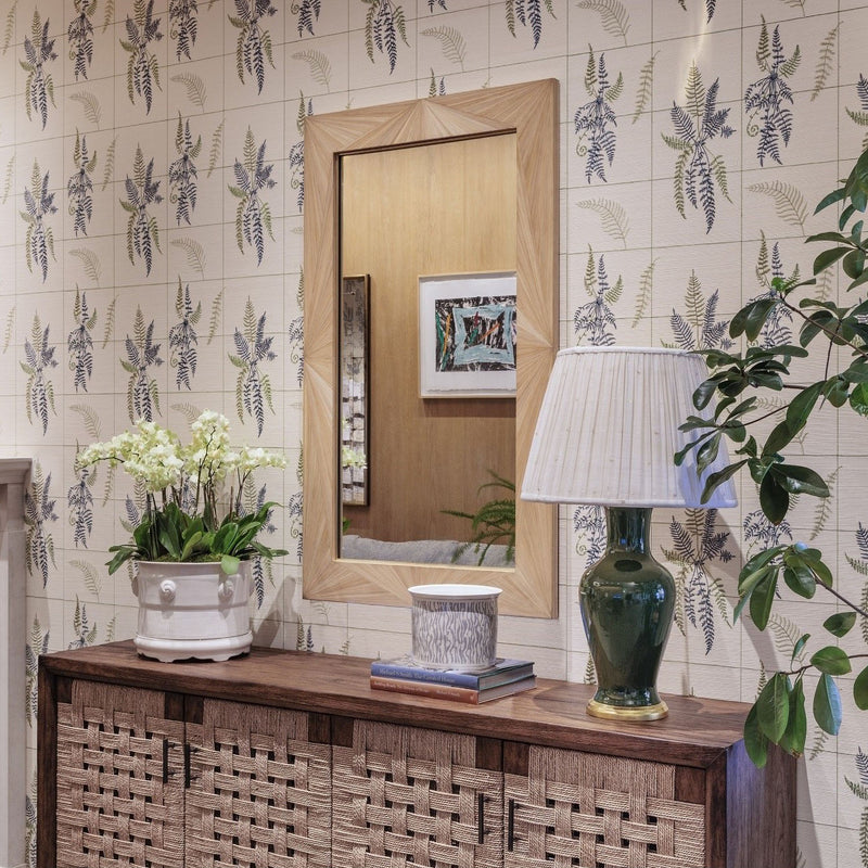 Michael S Smith for Mirror Home Tromelin French Straw Wall Mirror ...
