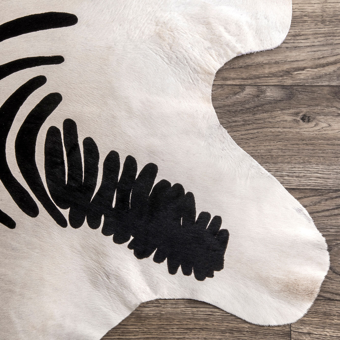 Zebra Cowhide Rug – Paynes Gray