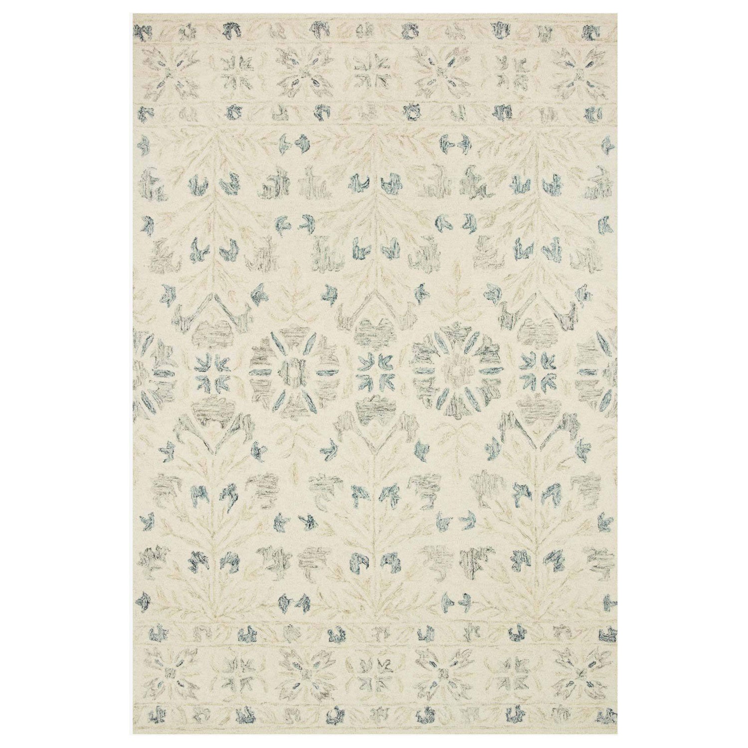 Loloi Norabel Bloom Hooked Rug – Paynes Gray