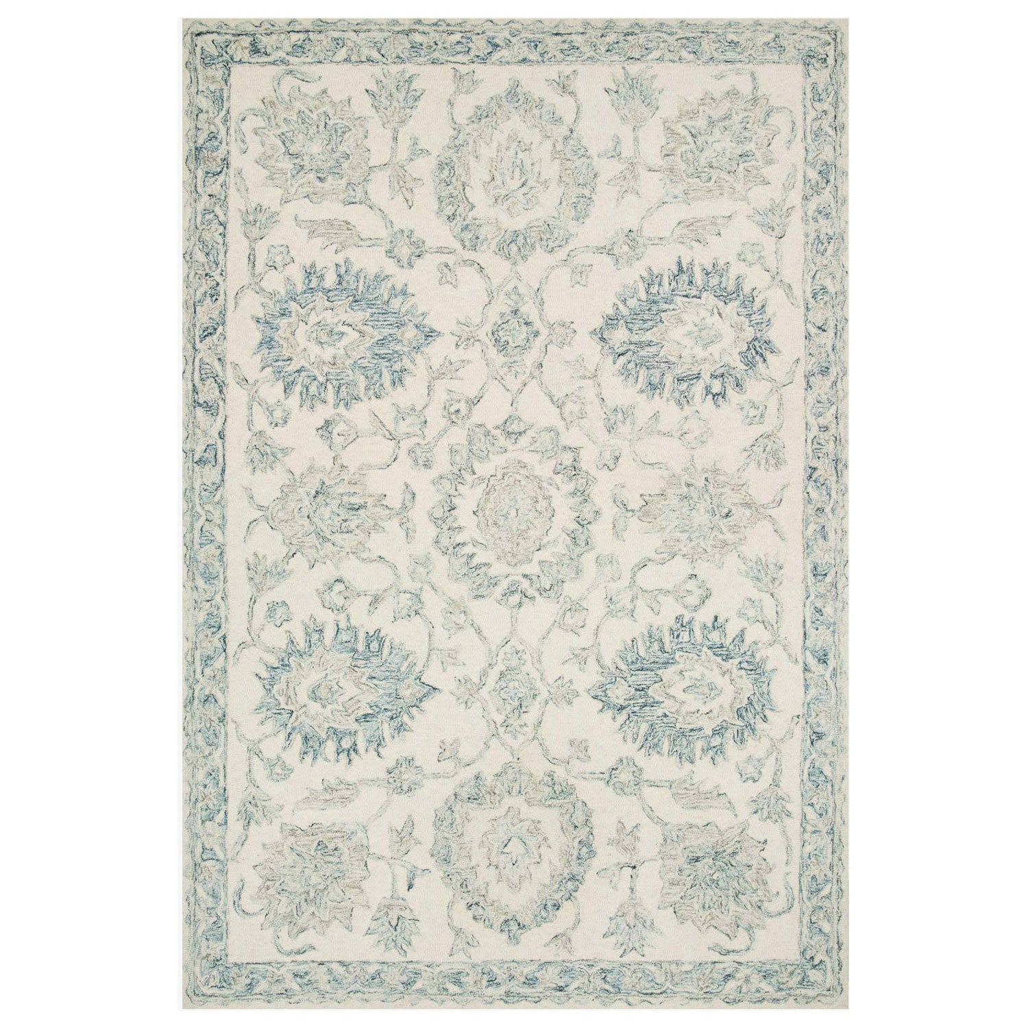 Loloi Norabel Vine Hooked Rug – Paynes Gray