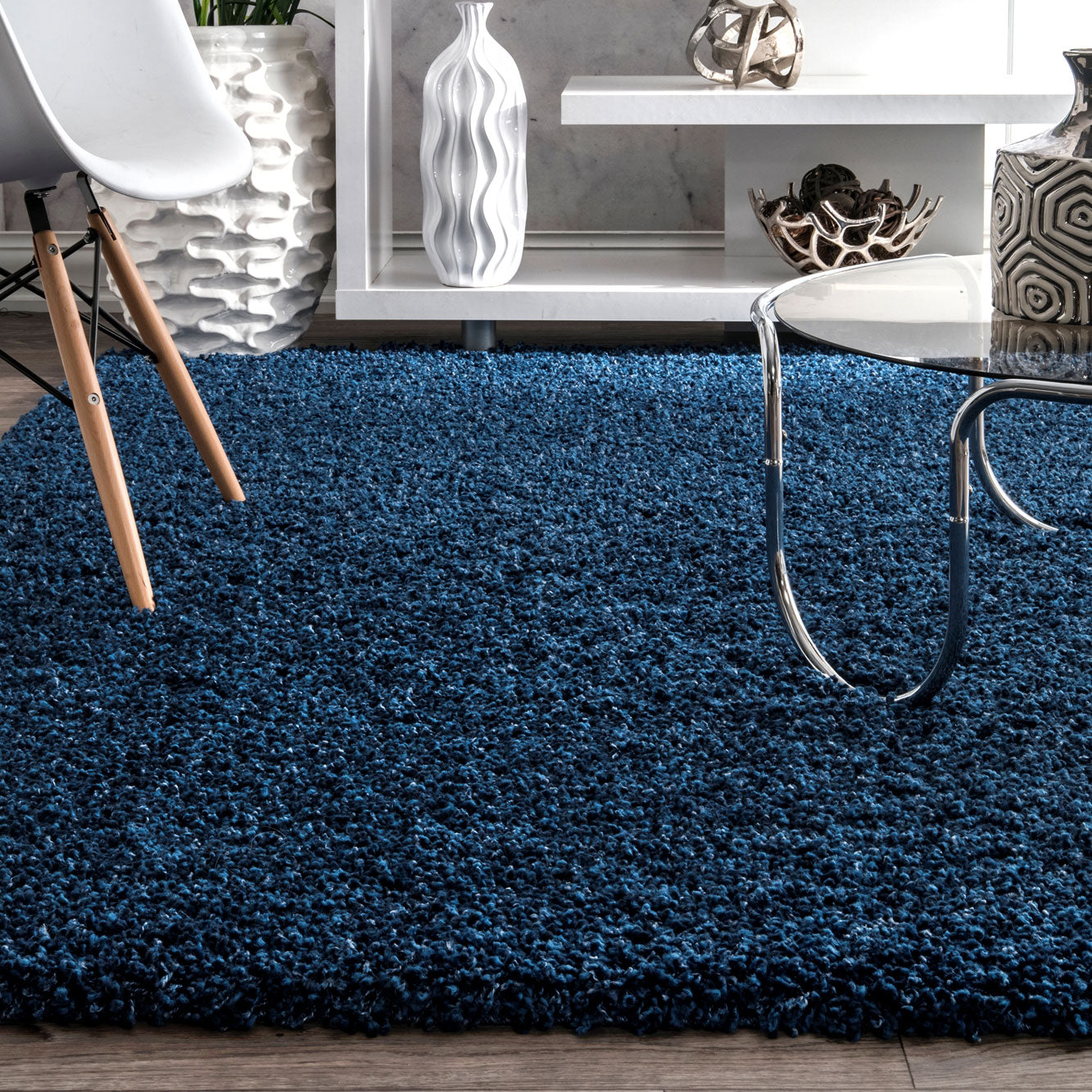 Plush Shag Rug – Paynes Gray