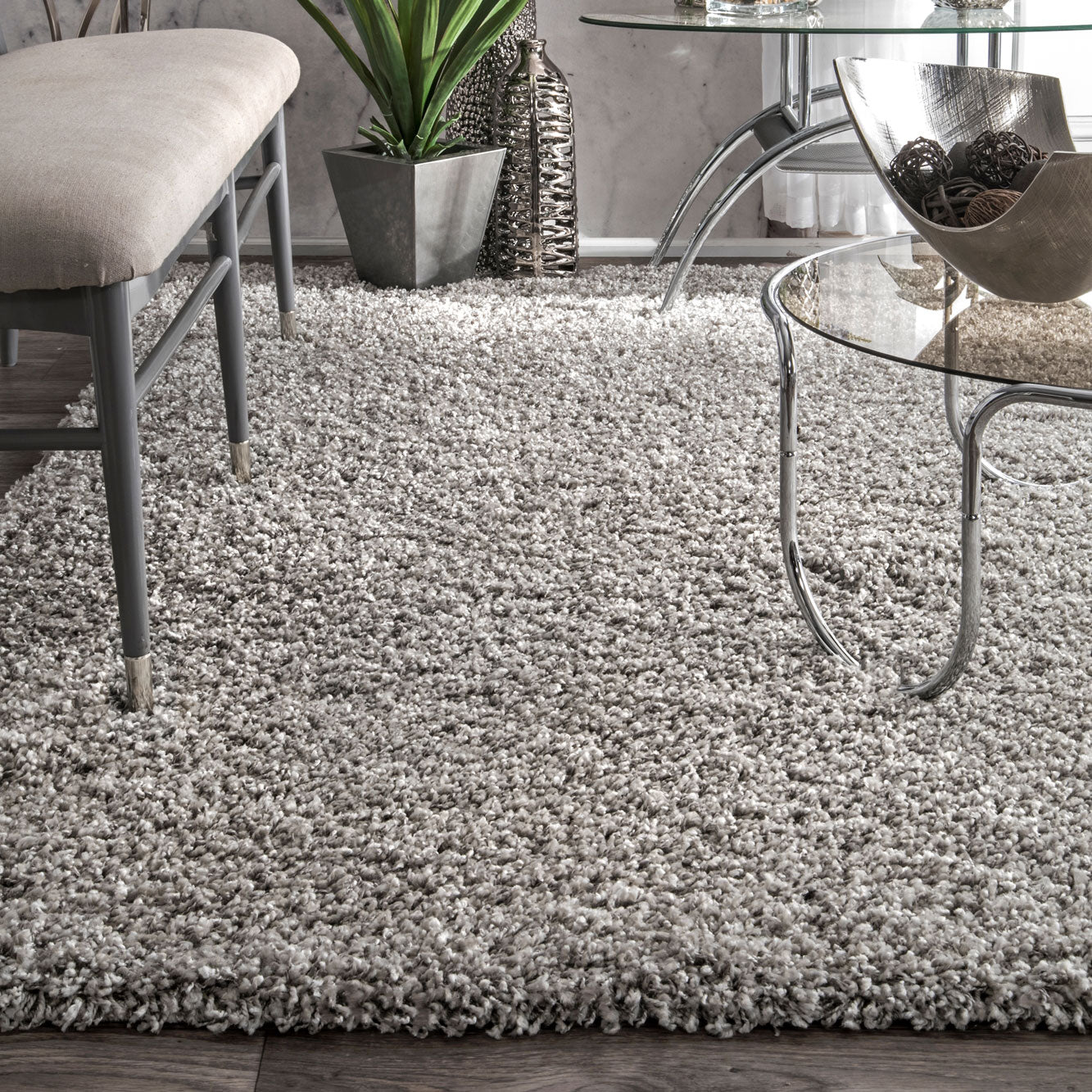 Plush Shag Rug – Paynes Gray