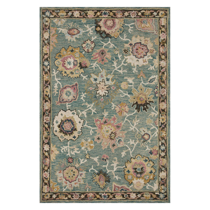 Loloi Padma Teal/Multi Hooked Rug – Paynes Gray