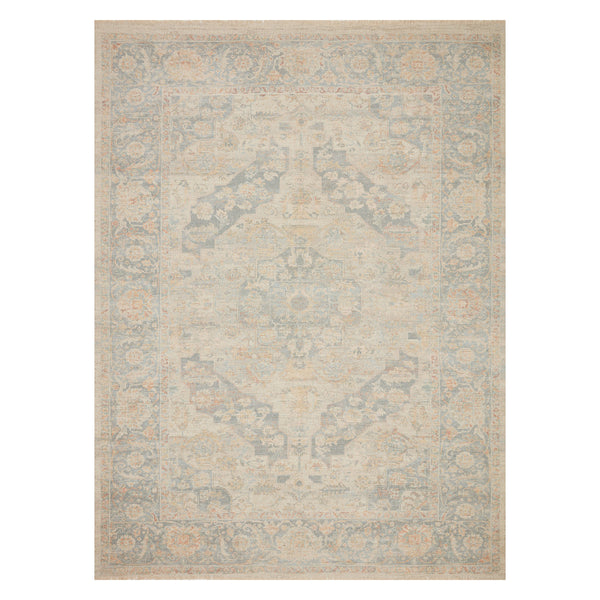 Loloi Priya Bone/Bluestone Hand Woven Rug – Paynes Gray
