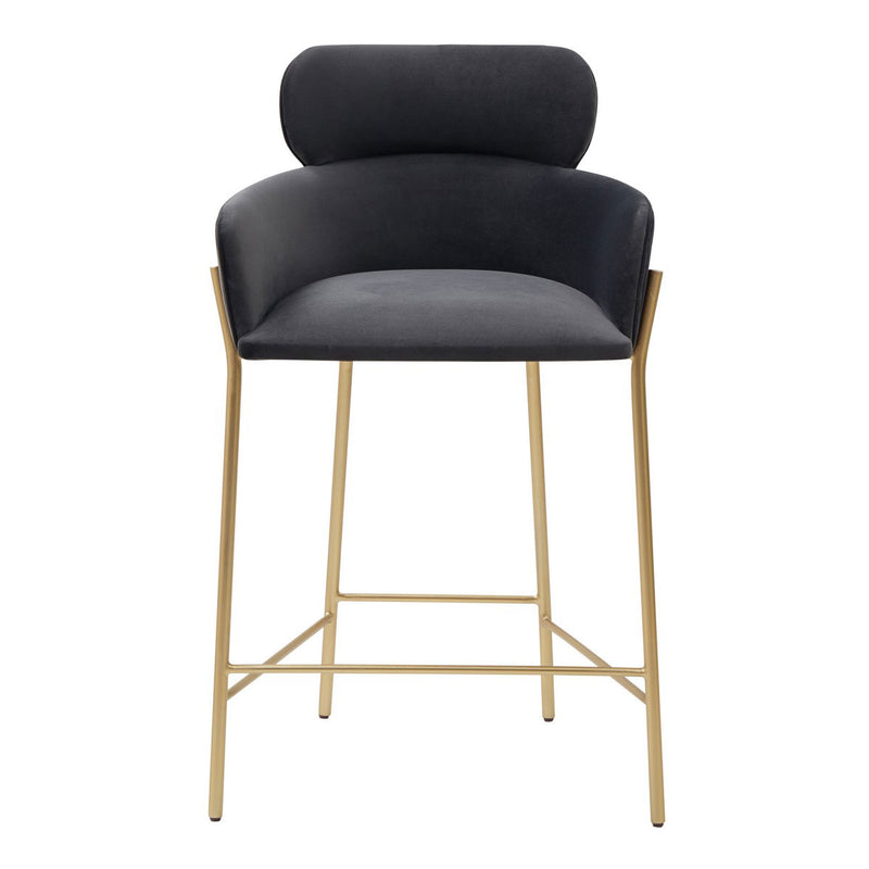 Jeffery Velvet Counter Stool – Paynes Gray