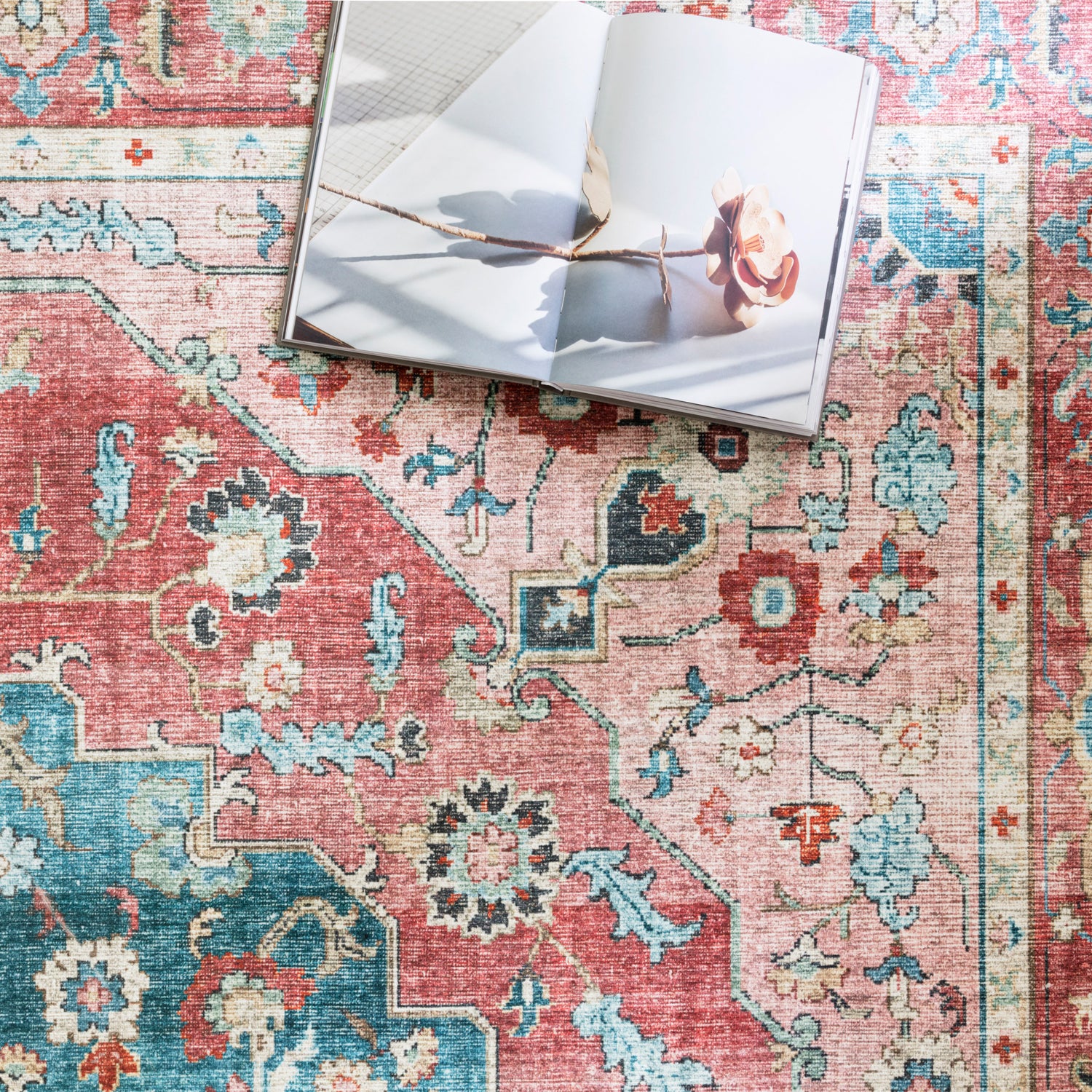 Loloi Skye Brick/Ocean Power Loomed Rug – Paynes Gray