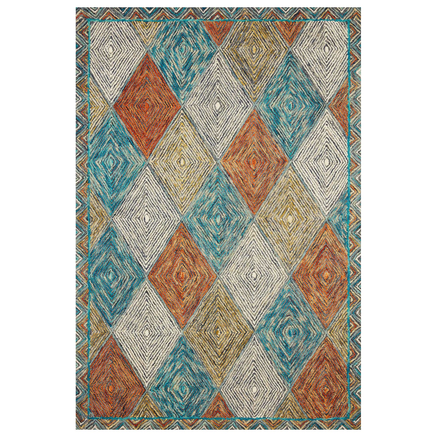 Loloi Spectrum Dia Hooked Rug – Paynes Gray