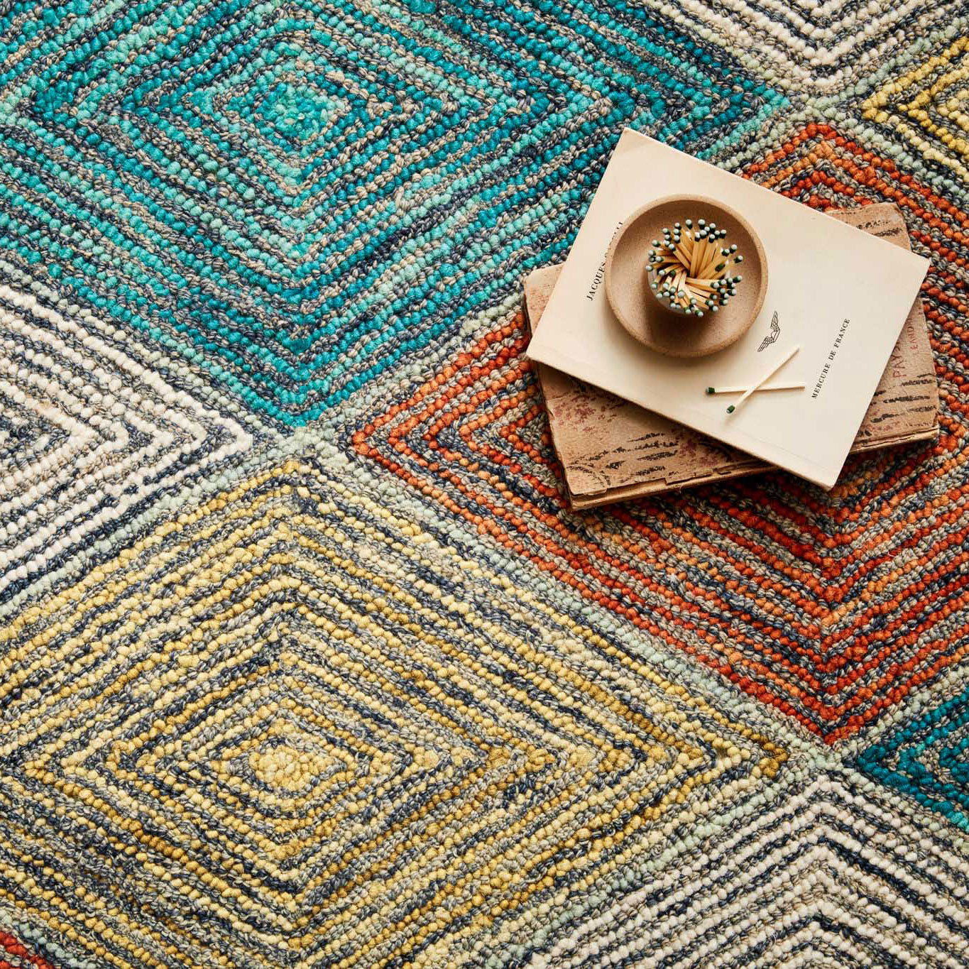 Loloi Spectrum Dia Hooked Rug – Paynes Gray