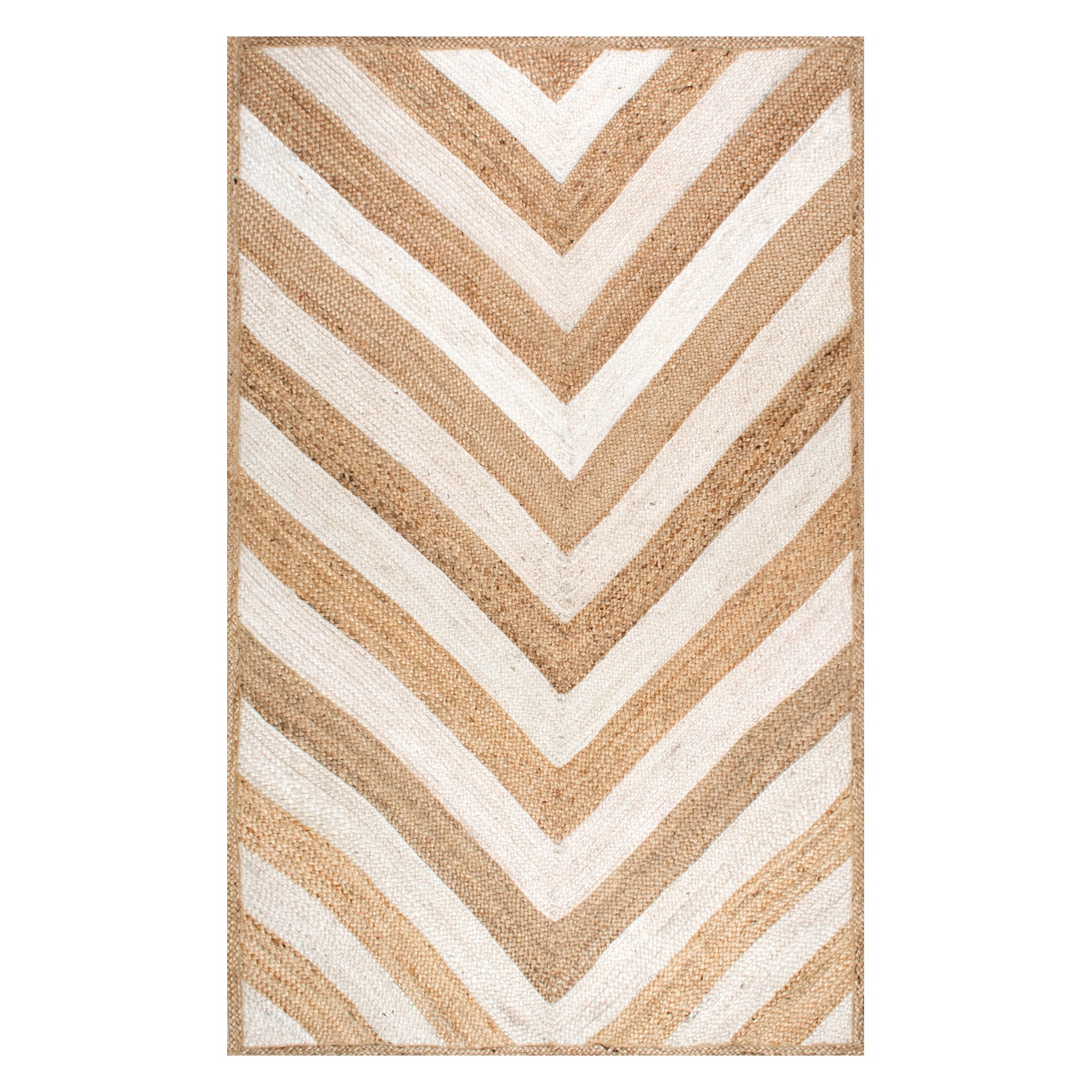 Darrow Chevron Jute Hand Woven Rug – Paynes Gray