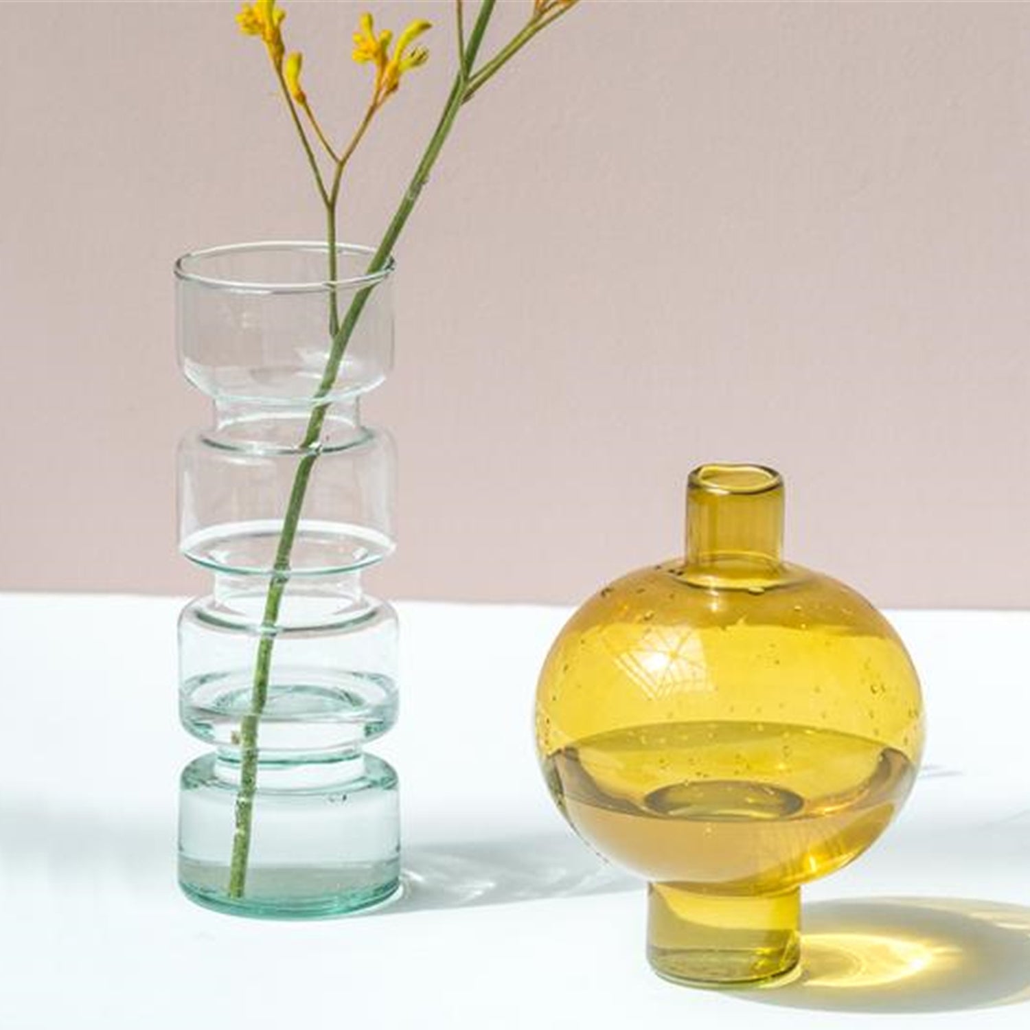 Kiko Clear I Recycled Glass Vase – Paynes Gray