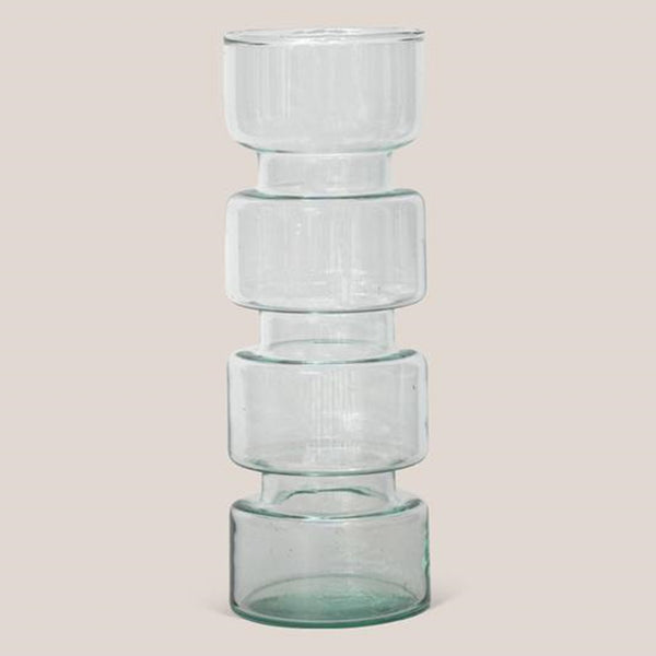 Kiko Clear I Recycled Glass Vase – Paynes Gray