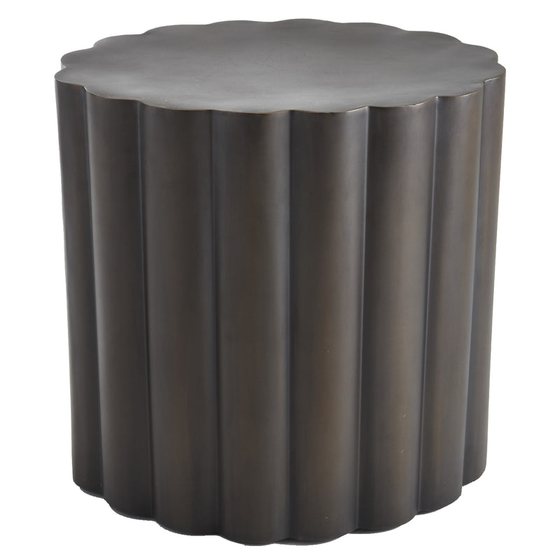 Global Views Fluted Side Table – Paynes Gray