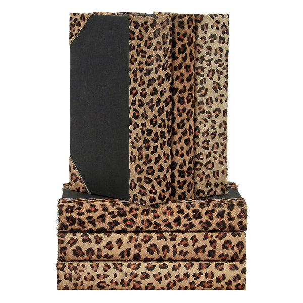 Cheetah Hide Decorative Book Set of 6 – Paynes Gray