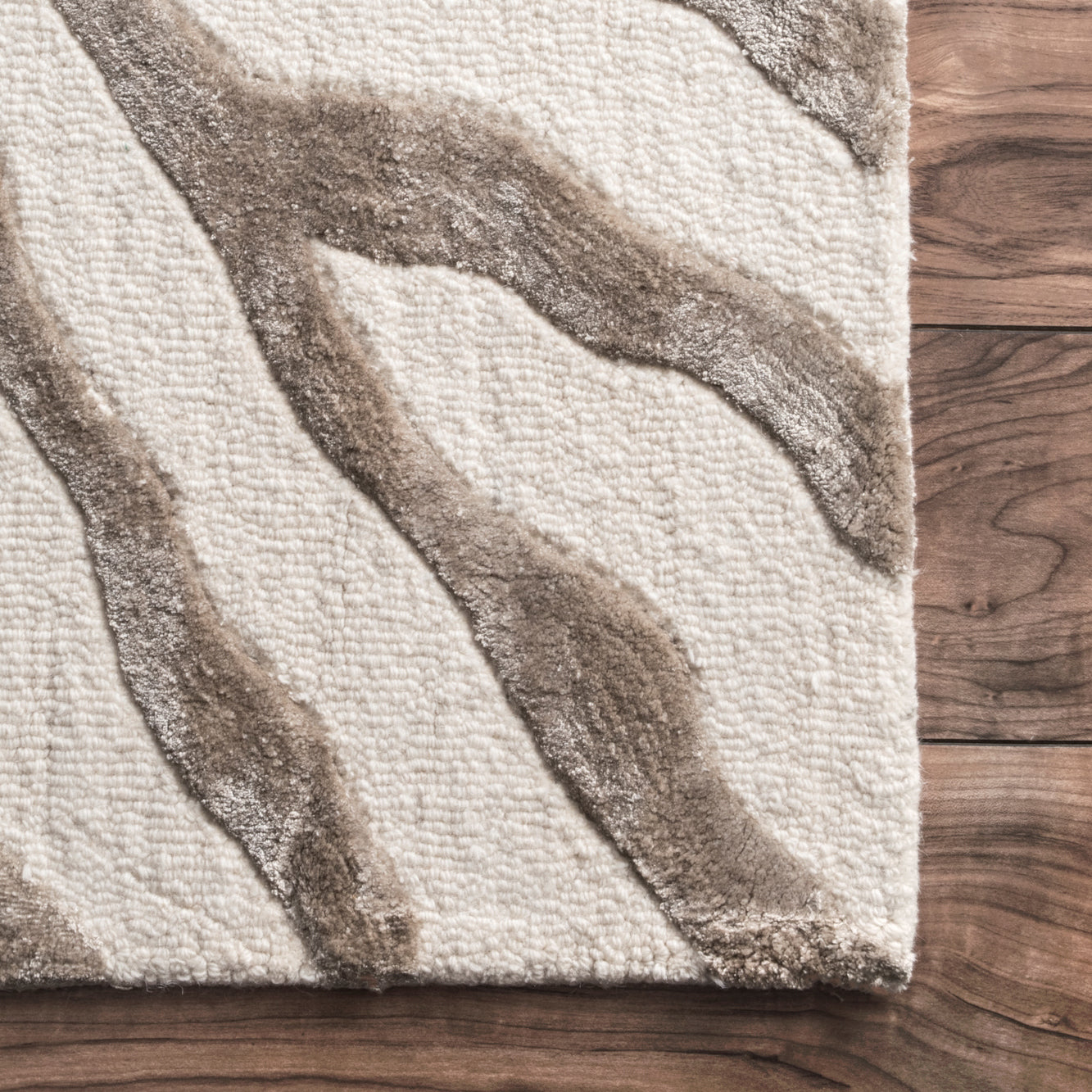 Zebra Stripe Hand Tufted Rug – Paynes Gray