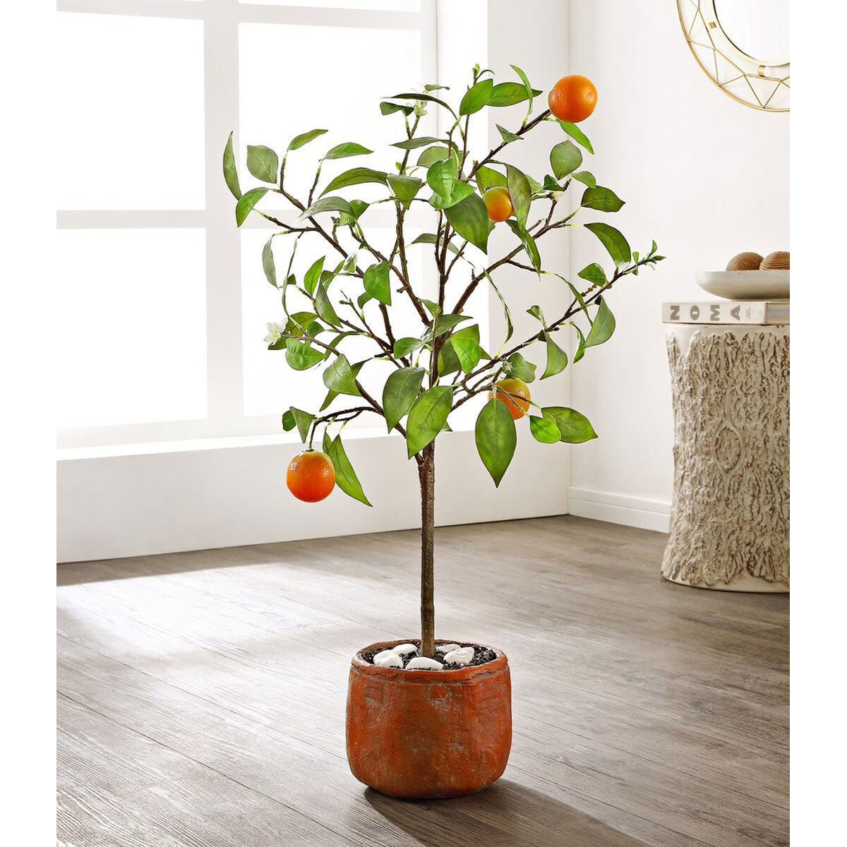 Faux Orange Potted Tree – Paynes Gray