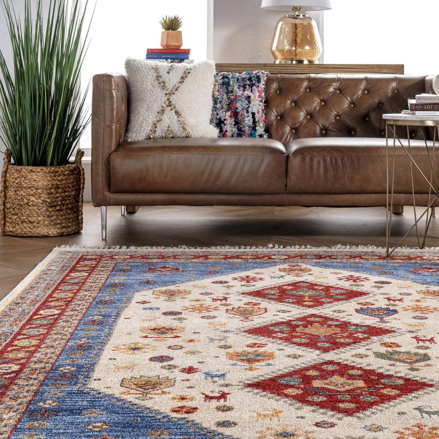 Manda Machine Made Rug – Paynes Gray