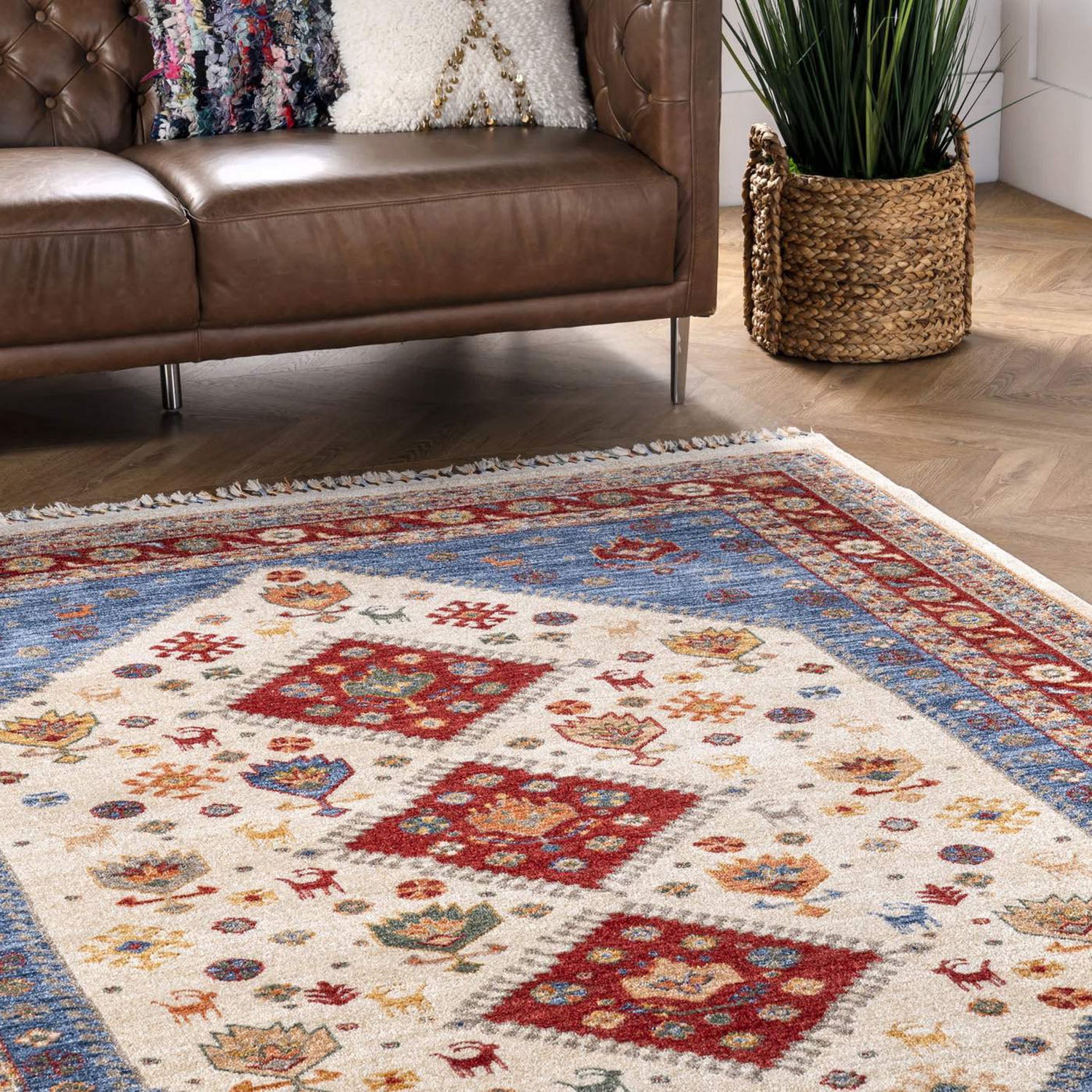 Manda Machine Made Rug – Paynes Gray