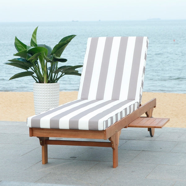 Tiffany Striped Outdoor Chaise Lounge – Paynes Gray
